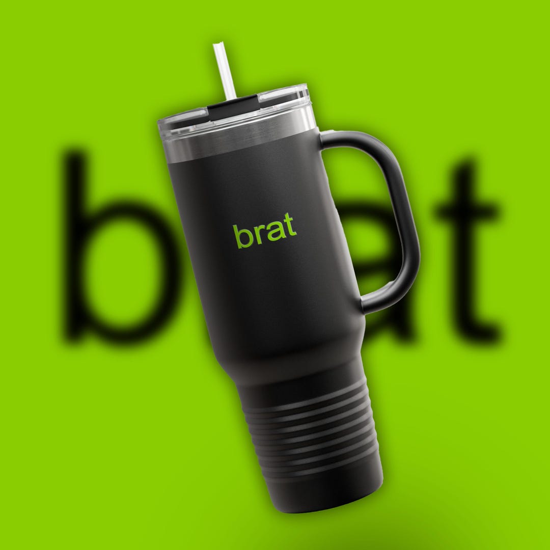 Brat Stanley Cup Dupe, Brat Bottle, Brat Mug - Etsy