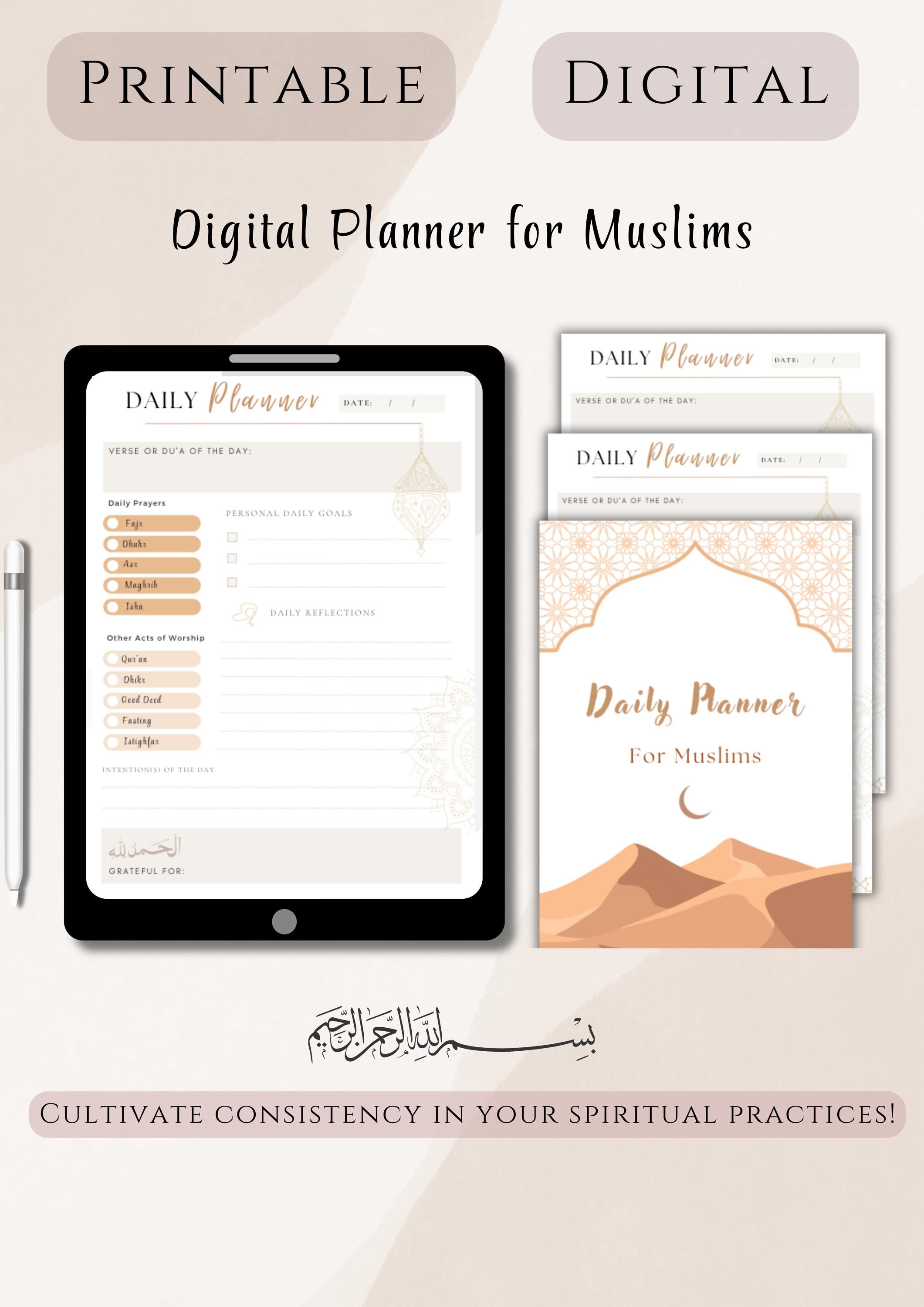 Digital Planner for Muslims printable Template - Etsy