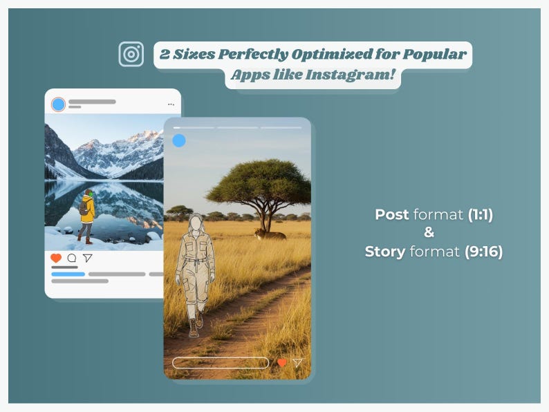 100 Faceless Travel Illustrations Bundle • Instagram Posts & Stories ...