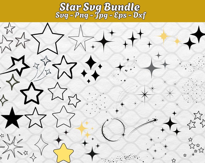 Sterne SVG Bundle, Sterne SVG, Weihnachten Sterne svg, SVG-Dateien für ...