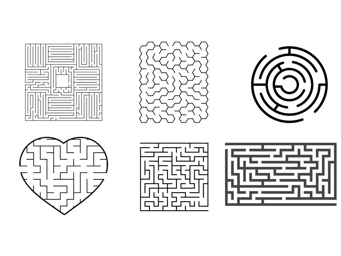 Labyrinth SVG Bundle, Maze Png Bundle, Labyrinth Clipart, Maze Svg ...