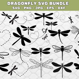 Dragonfly SVG Bundle, Insect Svg, Dragonfly Vector, Dragonflies, Wings ...