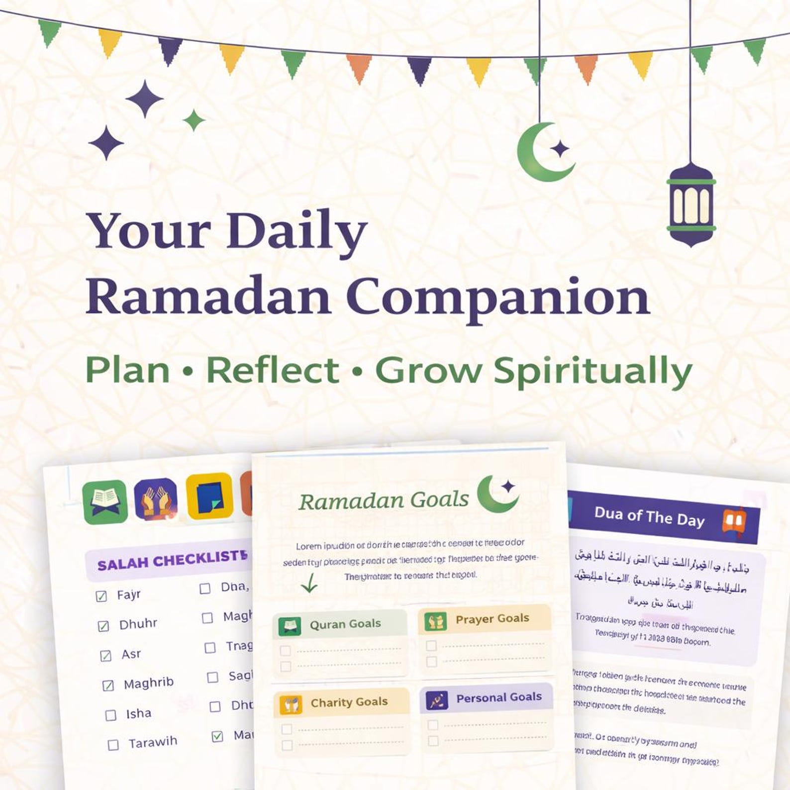 Ramadan Planner 2026, 1447 AH Islamic Daily Planner, Printable Ramadan ...