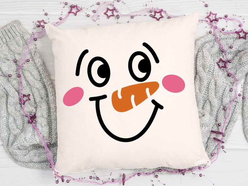 Snowman Face SVG Clipart: Cricut Cut File (digital Download) - Etsy