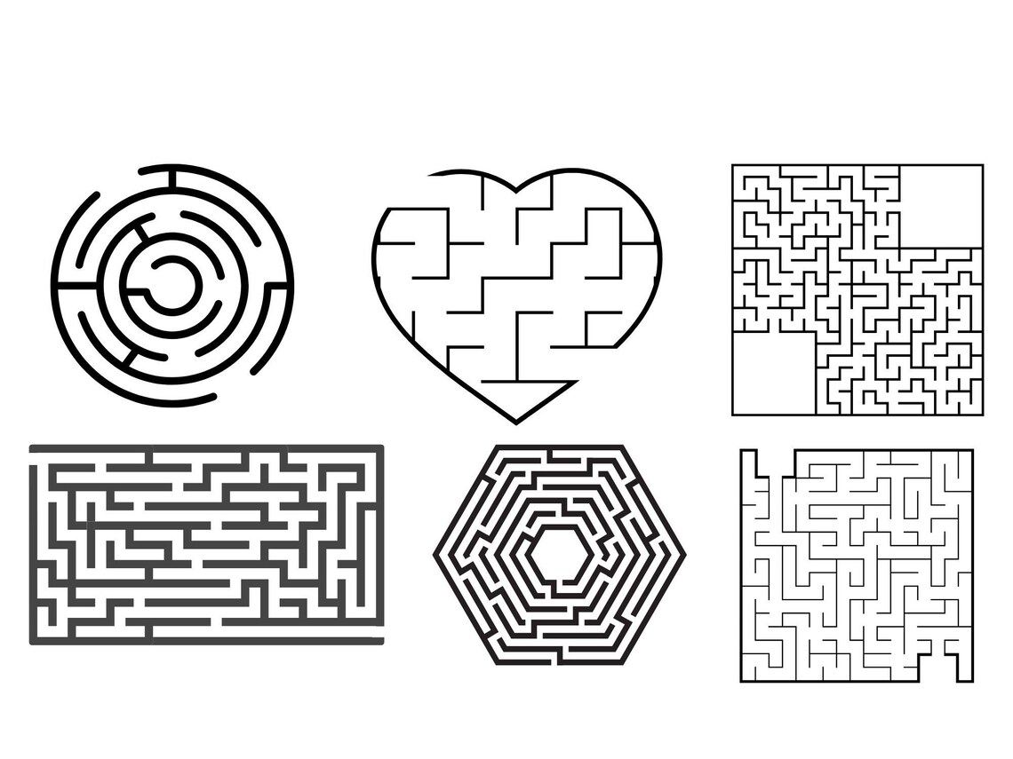 Labyrinth SVG Bundle, Maze Png Bundle, Labyrinth Clipart, Maze Svg ...