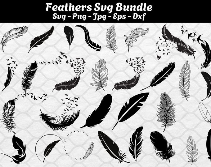 Flying Birds From Feather Svg /memorial Feather Svg /flying Birds ...