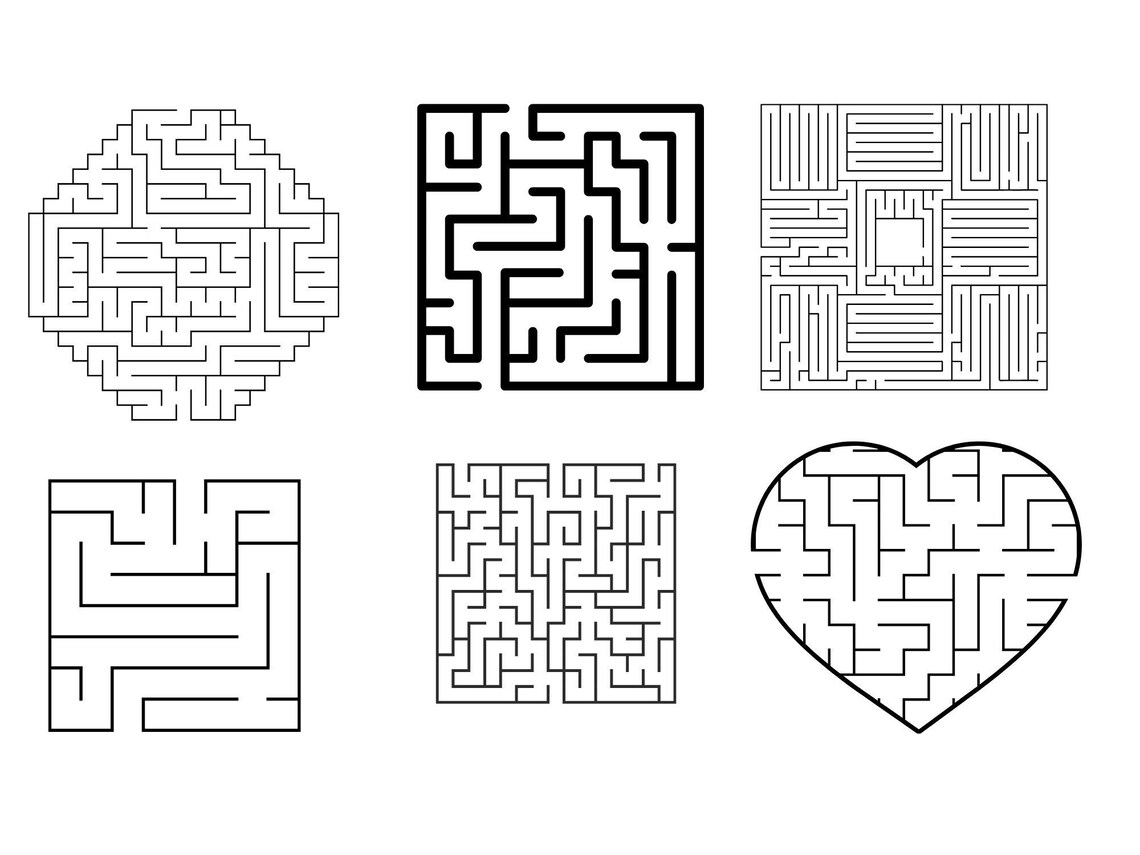 Labyrinth SVG Bundle, Maze Png Bundle, Labyrinth Clipart, Maze Svg ...