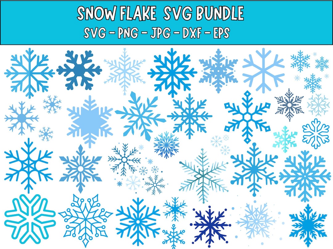 Snowflake SVG Bundle: Winter Cut Files for Cricut, Silhouette (digital ...