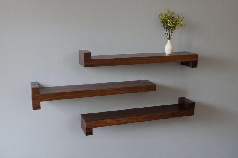 Wooden Shelf, Handcrafted Shelf, Modern Wood Shelf, Rustic & Vintage ...