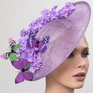 Lavender Lilac Disk Hat, Kentucky Derby Hat, Derby Fascinator, Lavender ...