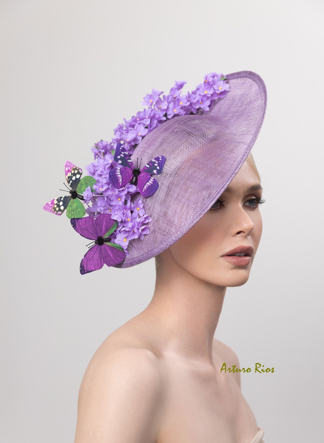 Lavender Lilac Disk Hat, Kentucky Derby Hat, Derby Fascinator, Lavender ...