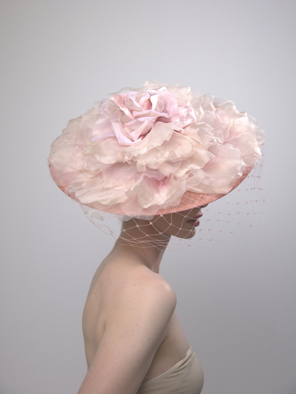 Pale Old Rose Derby Hat Kentucky Derby Rose Hat on Headband - Etsy
