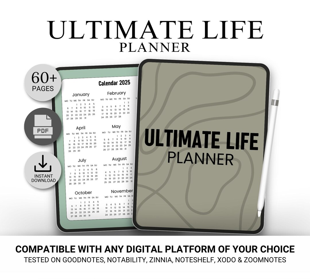 Ultimate Life Planner Bundle 2025 Productivity Planner Journal Ultimate ...