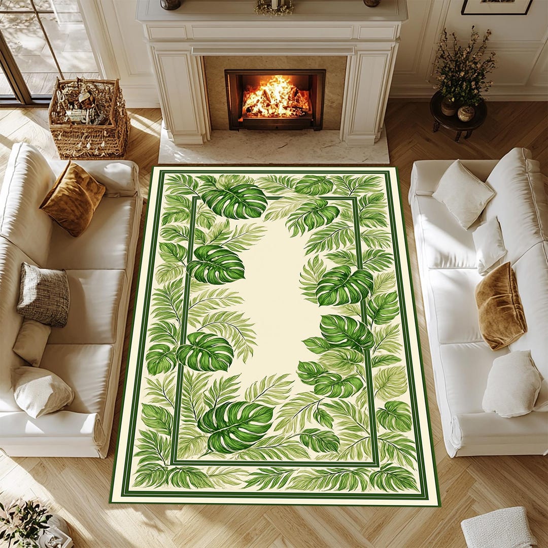 Green Leaf Carpet, Green Leaf Rug, Green Leaf Pattern Carpet, Green ...