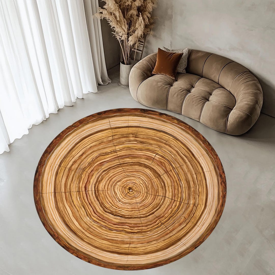 Wood Round Carpet, Wood Round Rug, Wood Pattern Round Carpet, Wood ...
