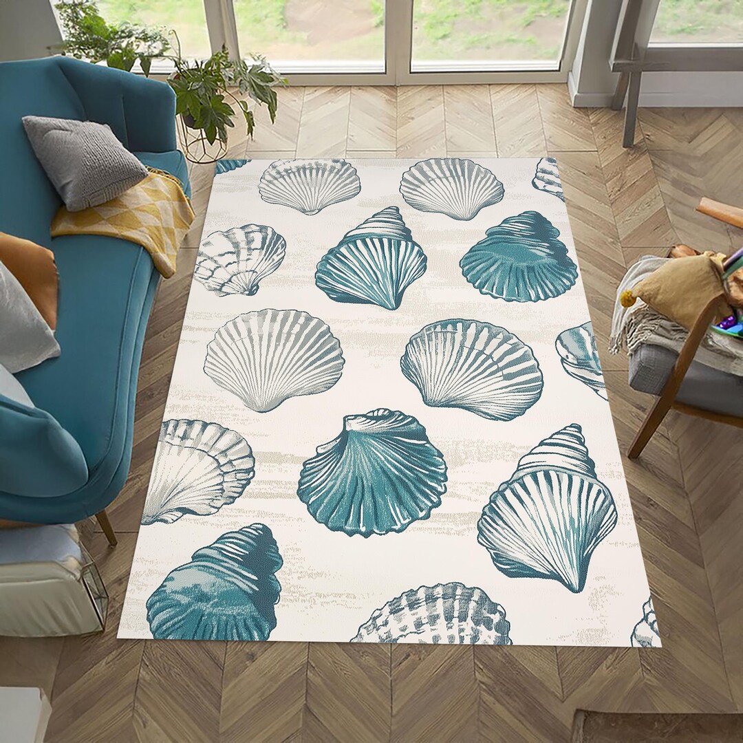 Seashells Carpet, Seashells Rug, Seashells Pattern Carpet, Seashells ...