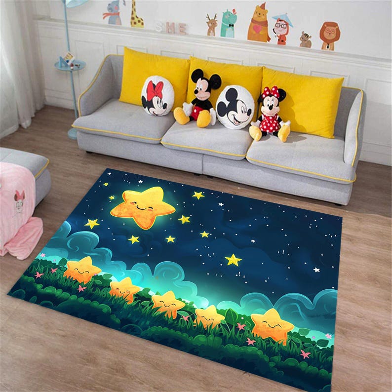Cartoon Star Carpet, Cartoon Star Rug, Starry Sky Carpet, Starry Sky ...