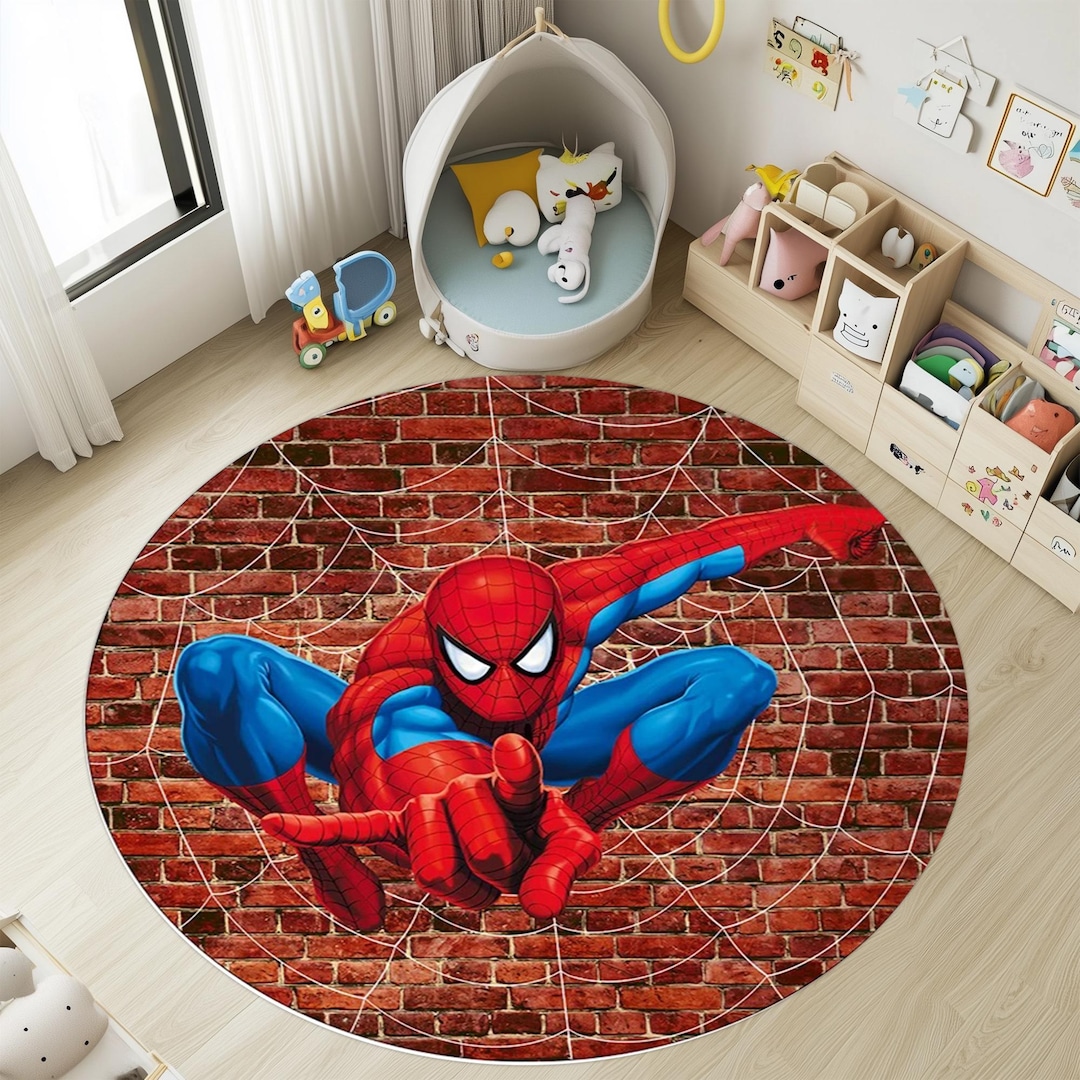 Spider Man Round Carpet, Spider Man Round Rug, Spiderman Round Rug ...
