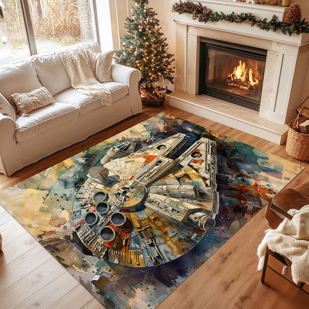 Millennium Falcon Rug, Millennium Falcon Pattern Rug, Star Wars Rug ...