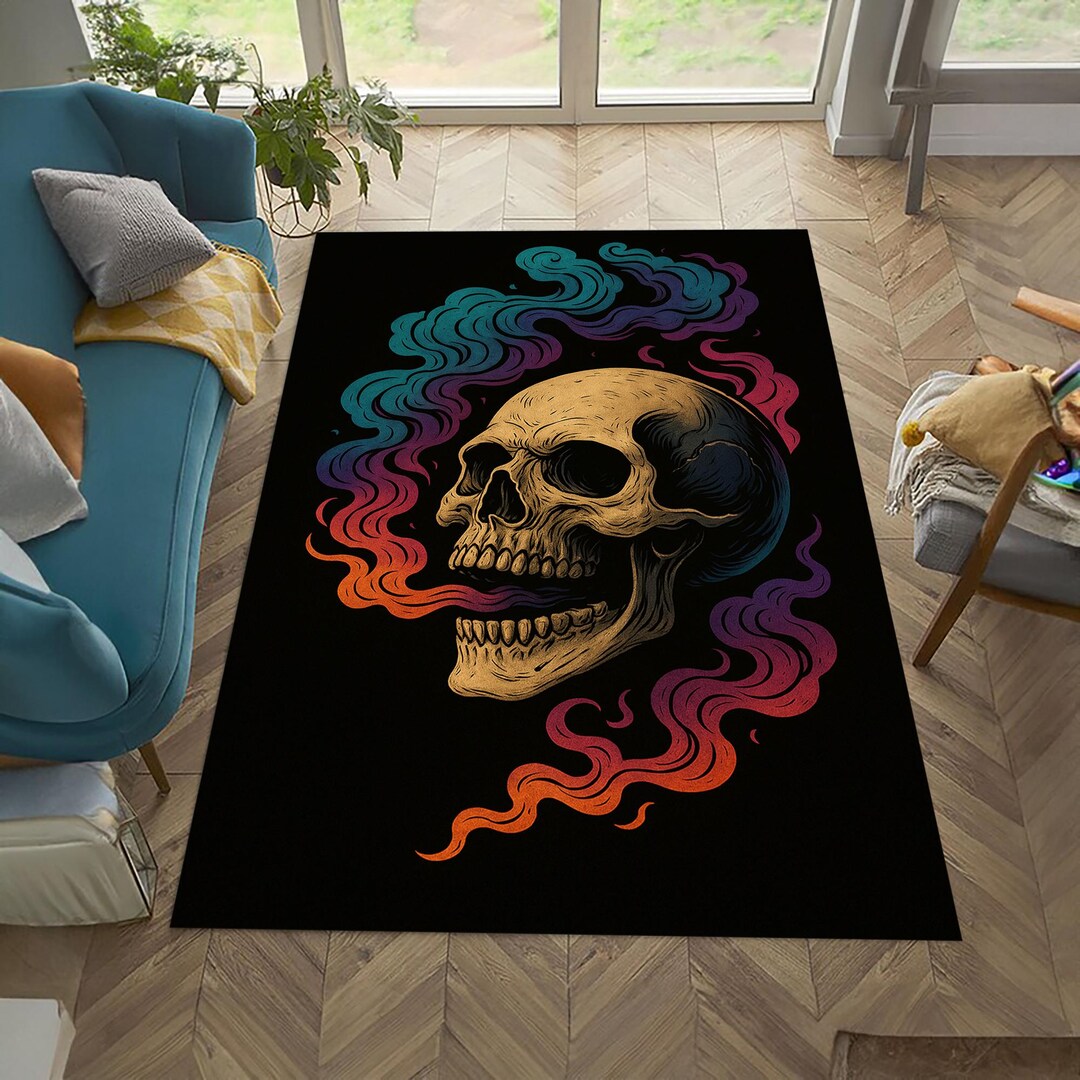 Skull Carpet, Skull Rug, Skull Pattern Carpet, Skull Pattern Rug, Skull ...