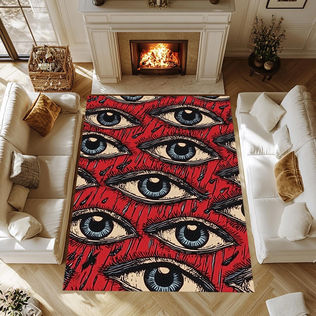 Horror Scare Eye Carpet, Horror Scare Eye Rug, Eye Pattern Carpet, Eye ...