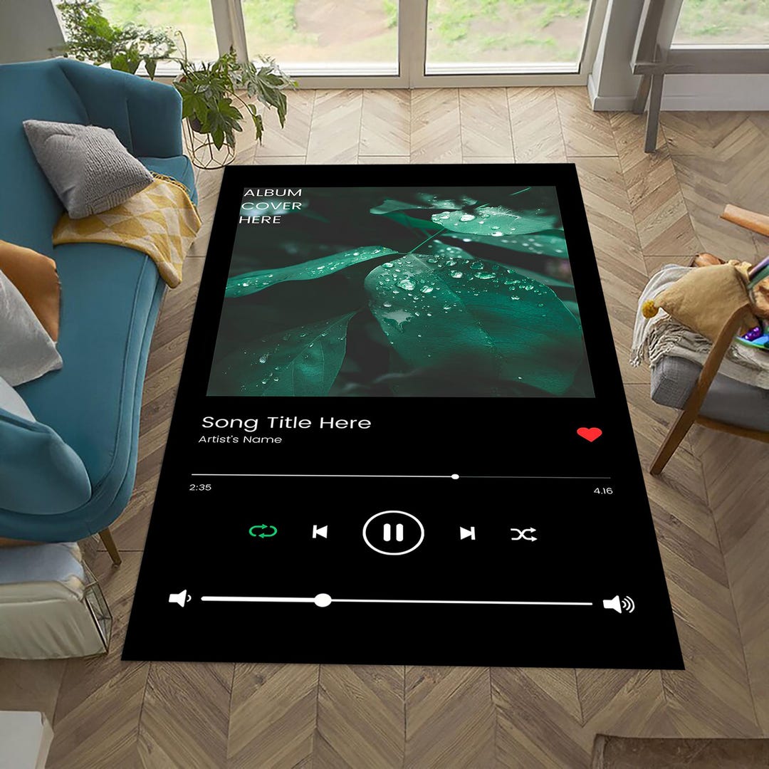 Customizable Music Album Rug, Personalized Velvet Art - Etsy