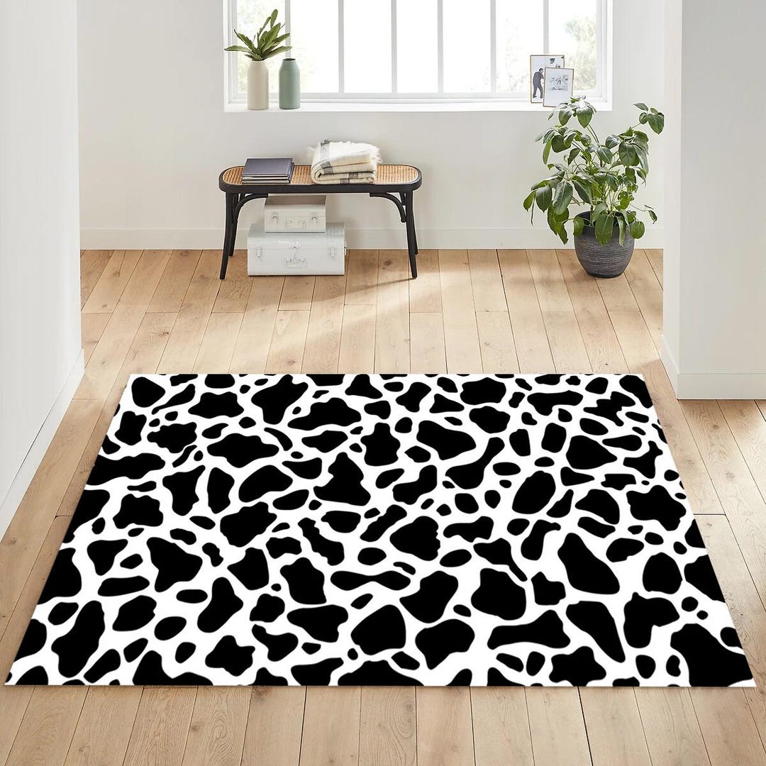 Cow Fur Rug, Cow Pattern Rug, Cow Print Rug, Cow Desing Rug, Cow Skin ...