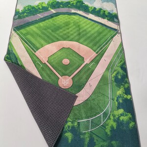 Baseball Field Rug: 3D Printed Velvet, Non-slip Cotton Base - Etsy