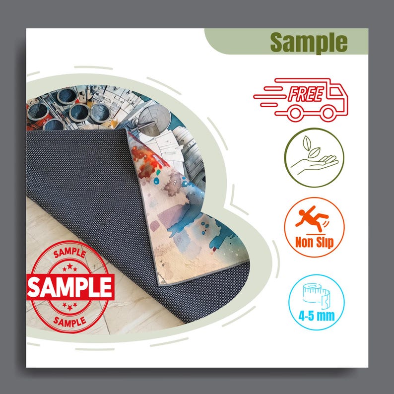 Train Pattern Area Rug: 3D Digital Print, Non-slip Cotton Base - Etsy