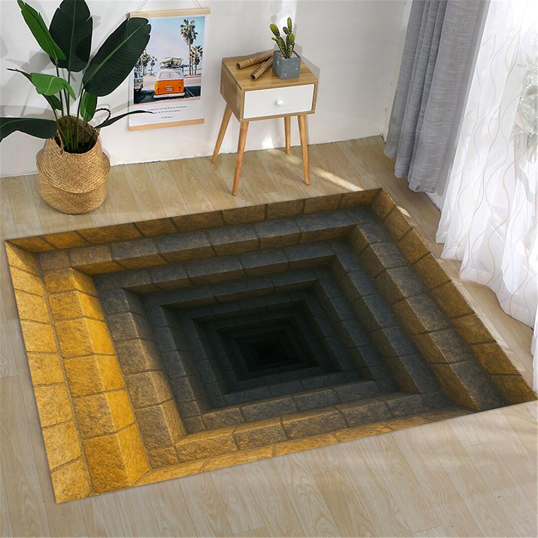 Tunnel Illusion Rug, Depth Illusion Rug, Head Spinner Rug, Visual Trick ...