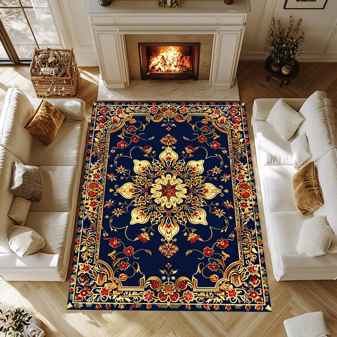 Red Floral Carpet, Red Floral Rug, Red Flowers Carpet, Red Flowers Rug ...