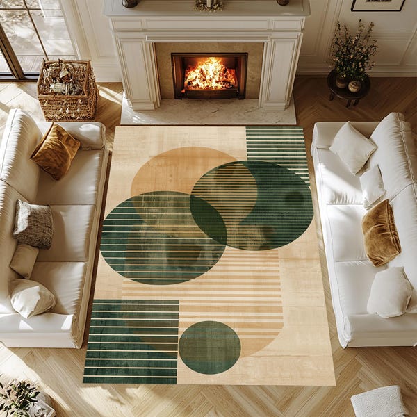 Mid Century Rug - Etsy