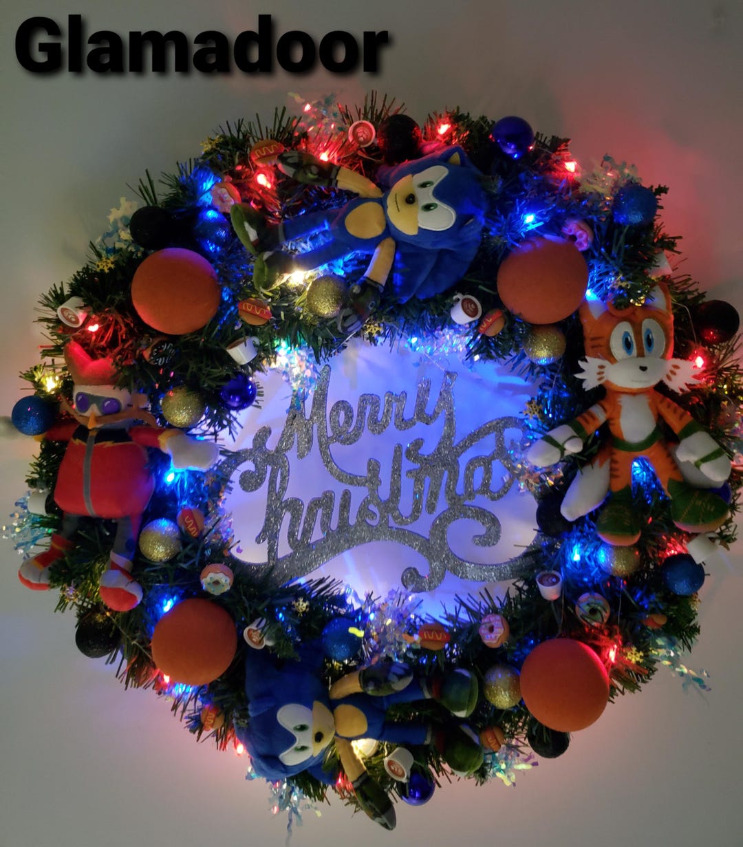 Sonic the Hedgehog Door Wreath for Christmas Birthday or Any Special ...