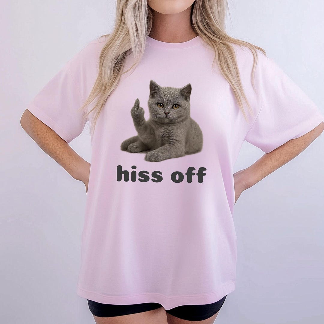 Hiss off From Middle Finger Cat - Etsy