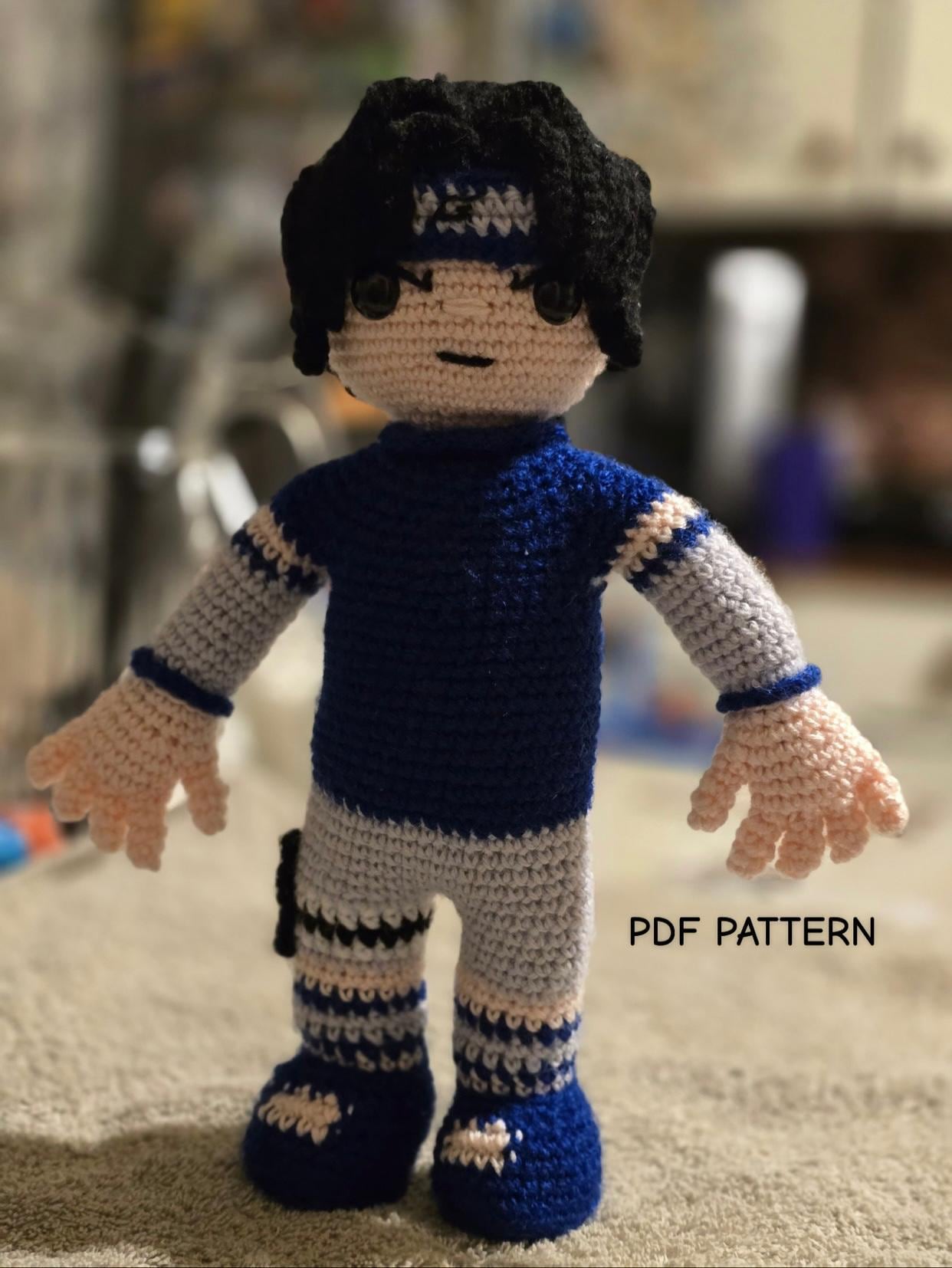 Sasuke Amigurumi Pattern PDF. Anime Character Crochet Tutorial. DIY ...