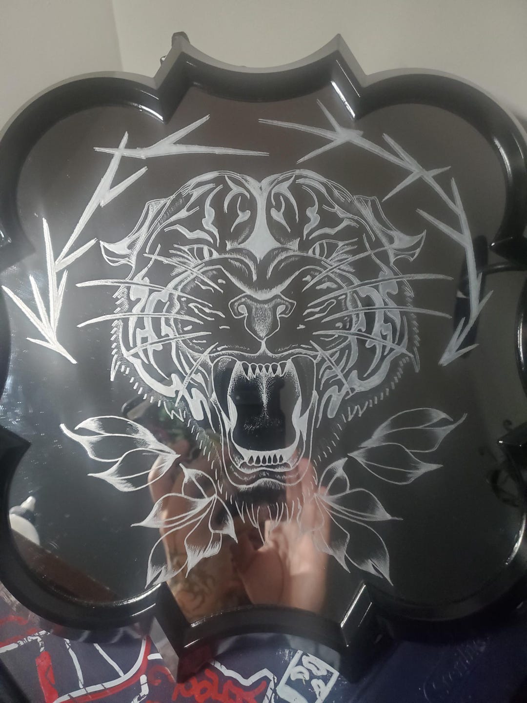 Tiger Custom Hand Engraved Decorative Mirror - Etsy