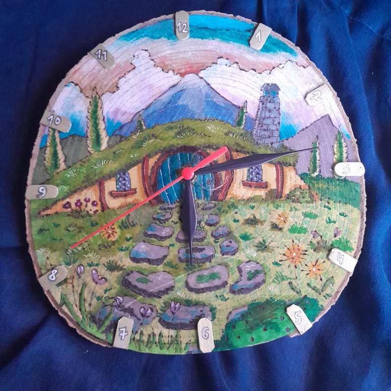 Wooden Hobbit Clock - Etsy