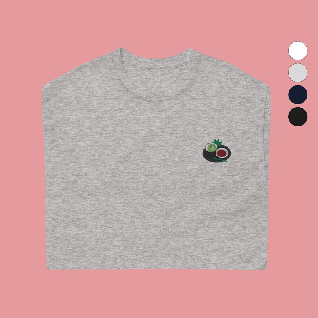 Embroidered Kashiwa Mochi (rice Cake) T-shirt | Original Personalized ...