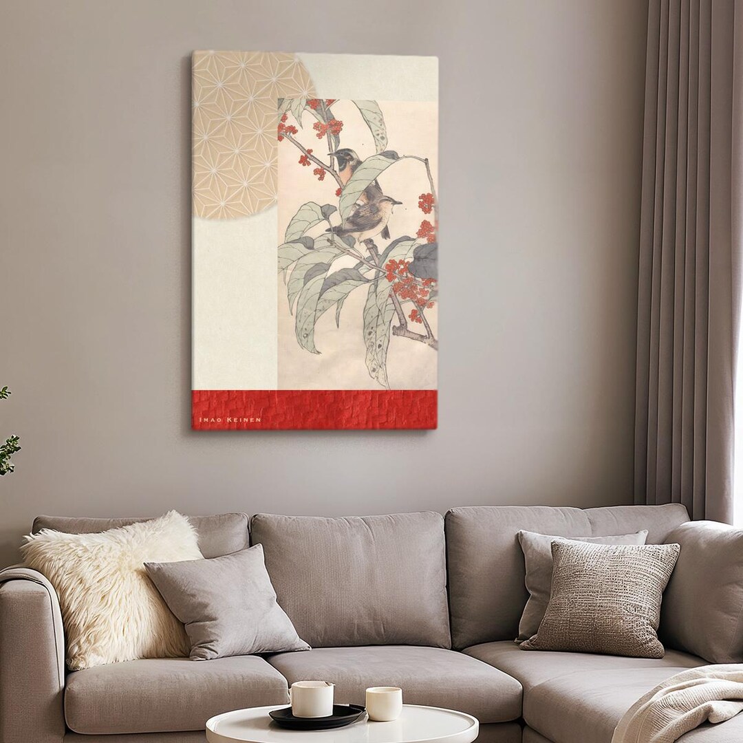 Japanese Nihonga Canvas Art - A Timeless Piece of Zen & Nature - Etsy