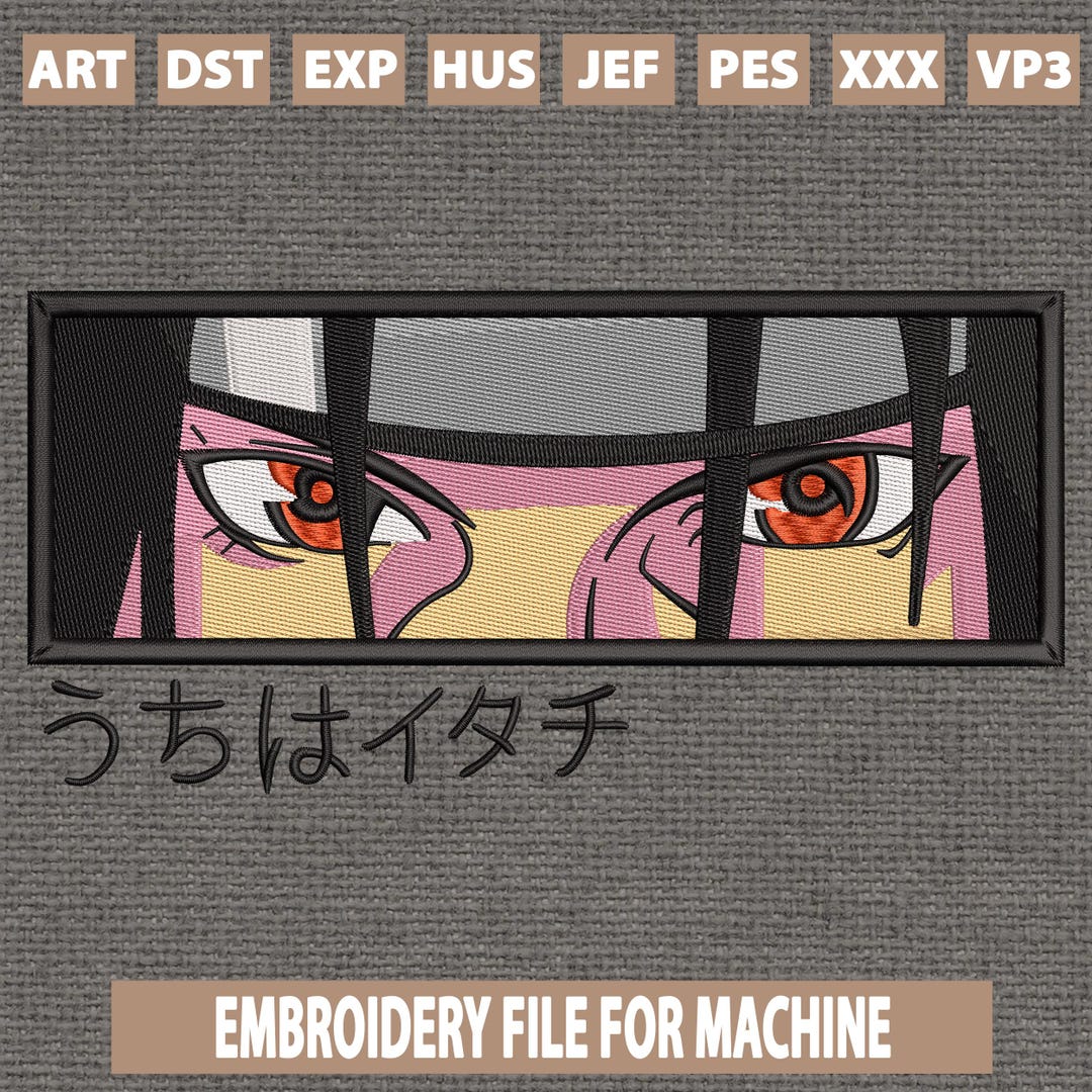 Mangekyou Sharingan Embroidery Design , Manga Japan Embroidery Digital ...