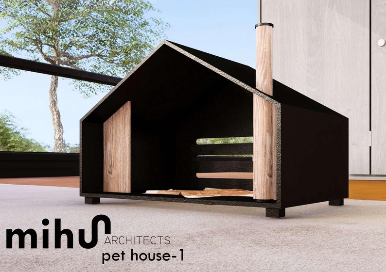 Digital Handcrafted Wooden Cat House Custom Digital CAD Plan for a Cozy ...