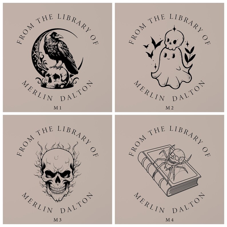 Personalized Skull Book Embosser|custom Library Stamp|book Lover Gifts ...