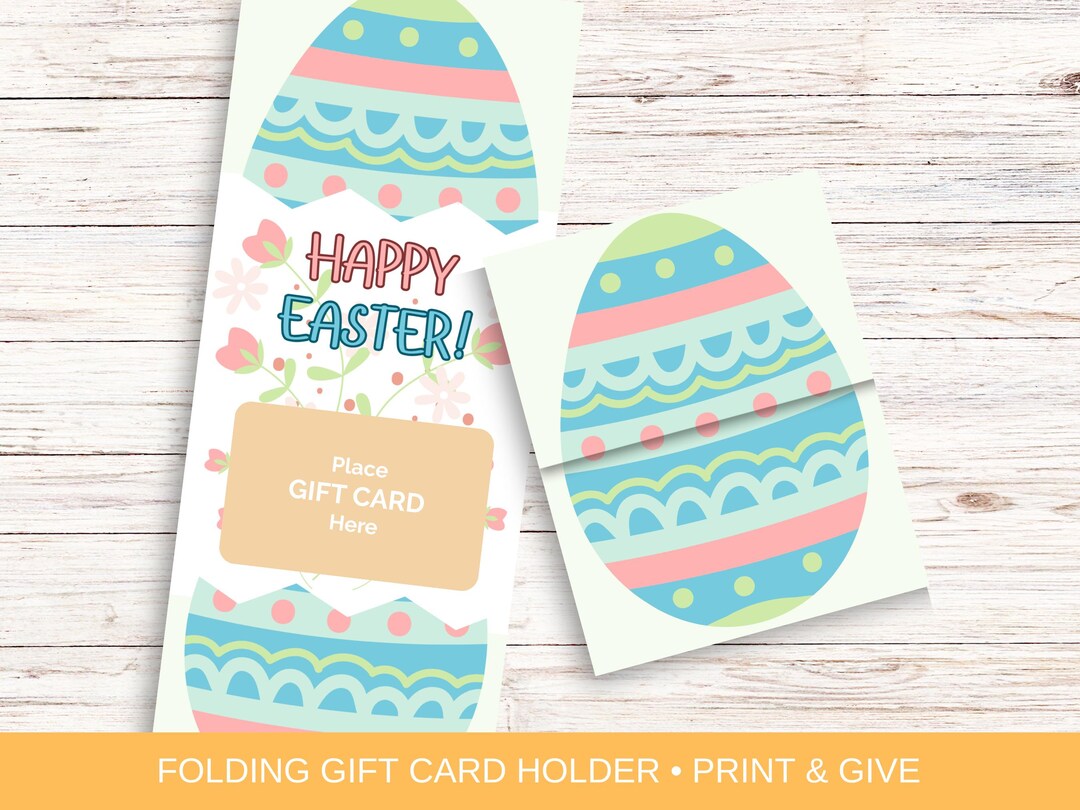 Easter Gift Card Holder Printable, Easter Money Holder, Easter Basket ...