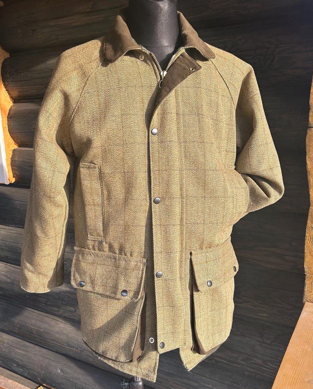 Immaculate BRONTE Green Tweed Shooting Field Jacket Size S - Etsy