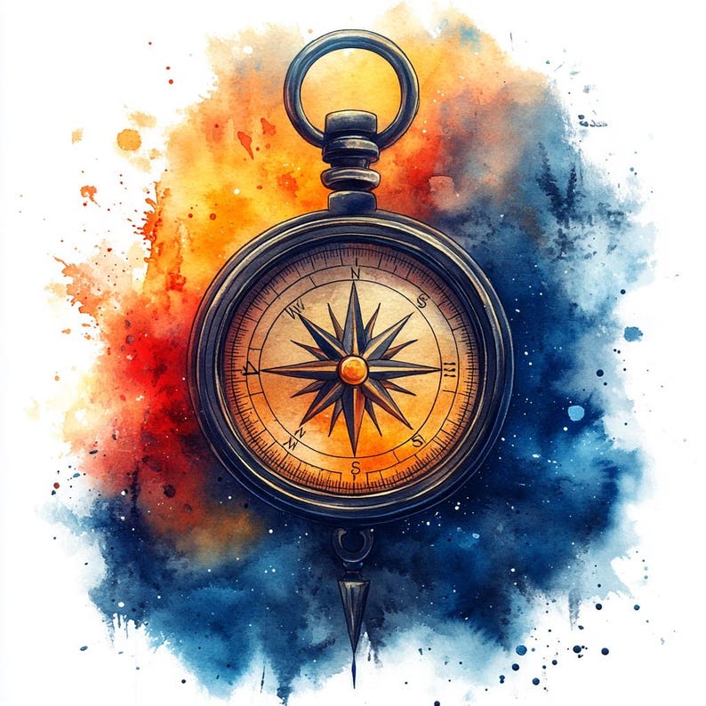 Compass Clipart - Etsy