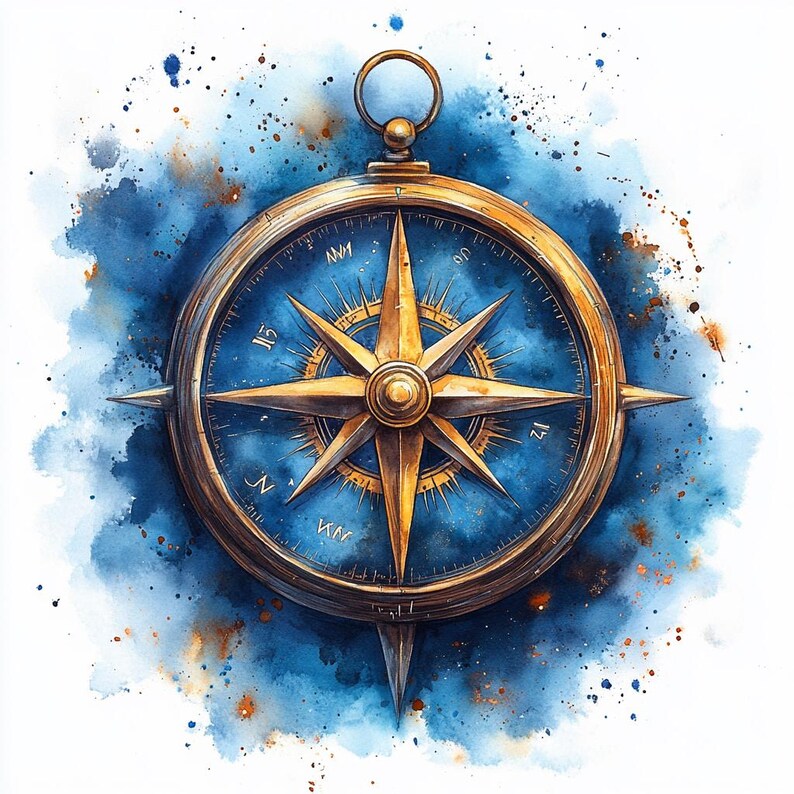 Compass Clipart - Etsy