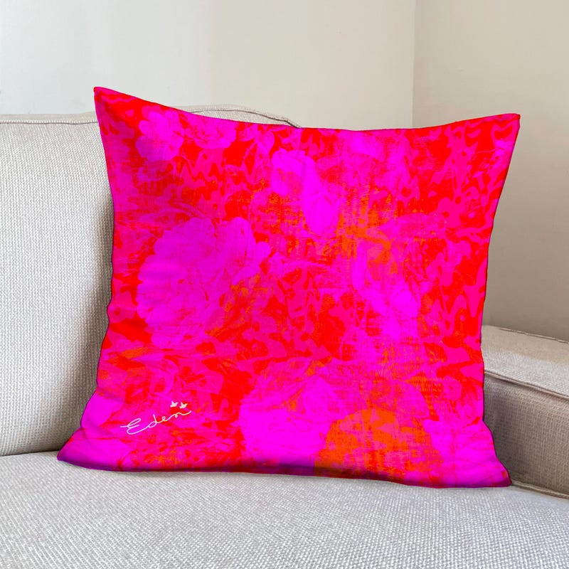 Hot Pink Pillow - Etsy