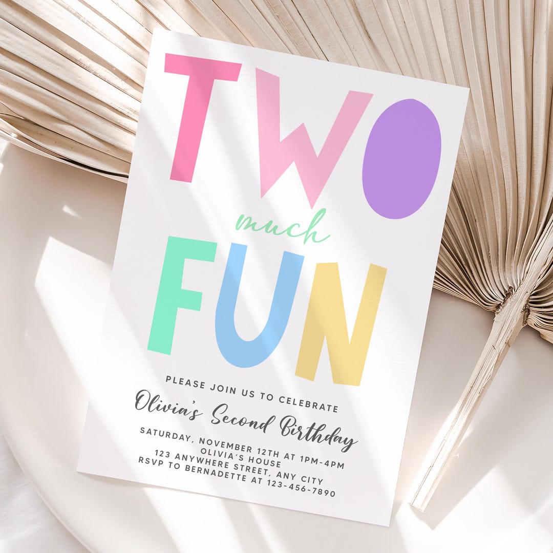 Personalized 2nd Birthday Invitation Digital | Personalized Invite ...