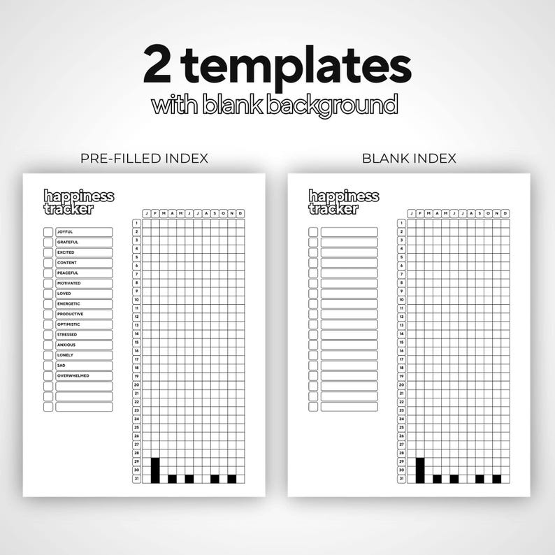 Printable Happiness Tracker: Daily Mood & Emotion Coloring Pages ...