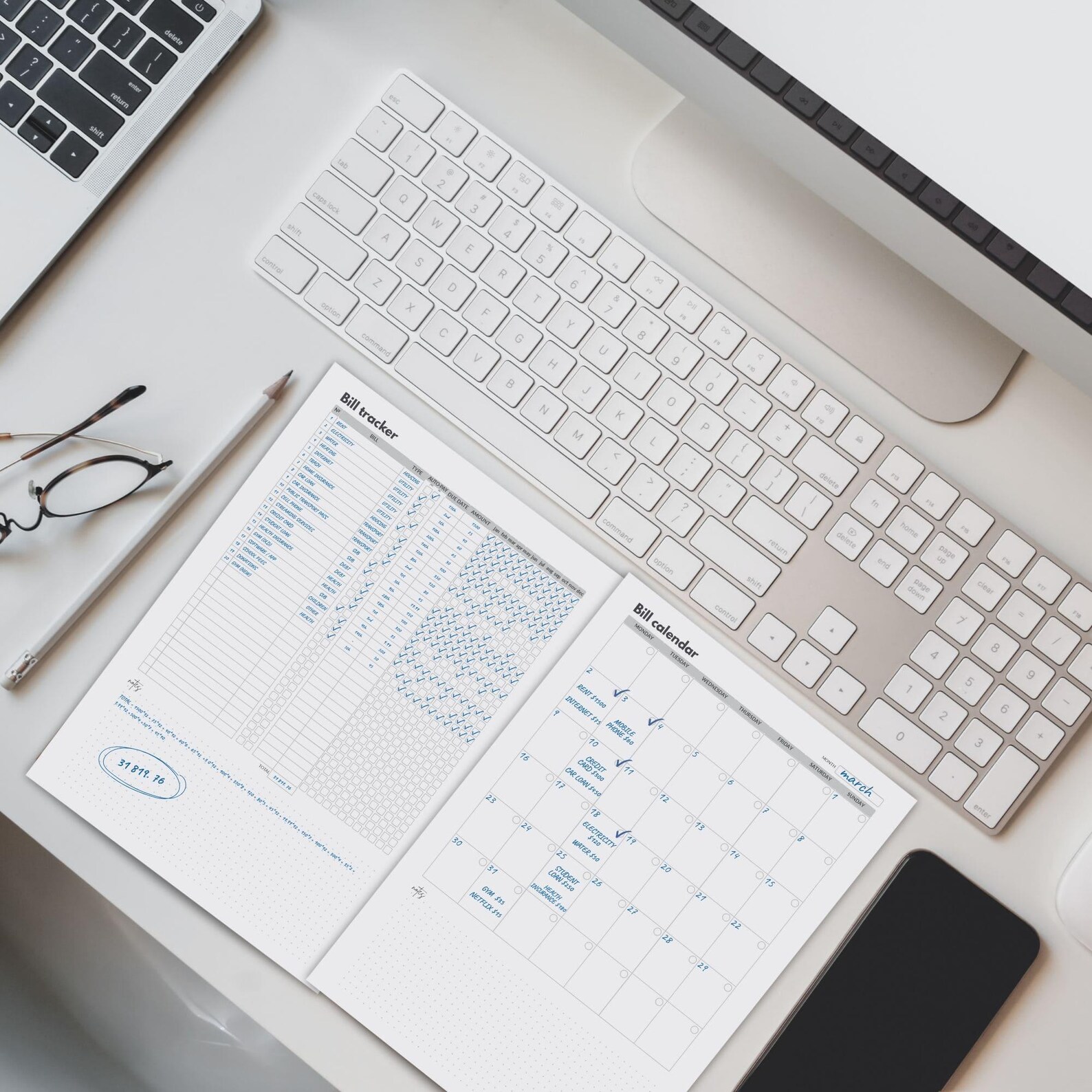 Printable Bill Management Kit: Bill Tracker & Payment Calendar ...